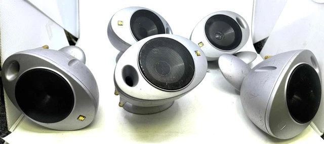 KEF HTS2001 5X Silver Egg Satellite Speakers £29.99 - PicClick UK