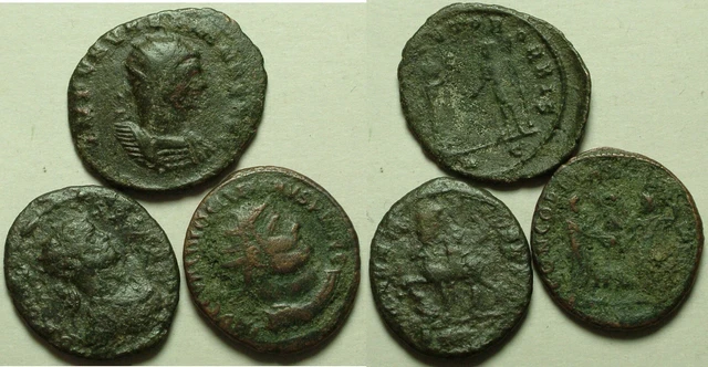 LOT O 3 Rare genuine Ancient Roman coins Antoninianus Aurelian Probus ...