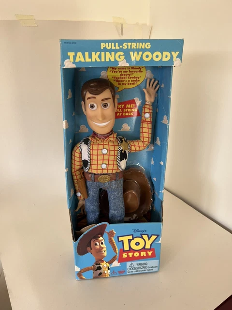 TOY STORY WOODY Talking Pull String Doll, First Edition - Thinkway Toys ...