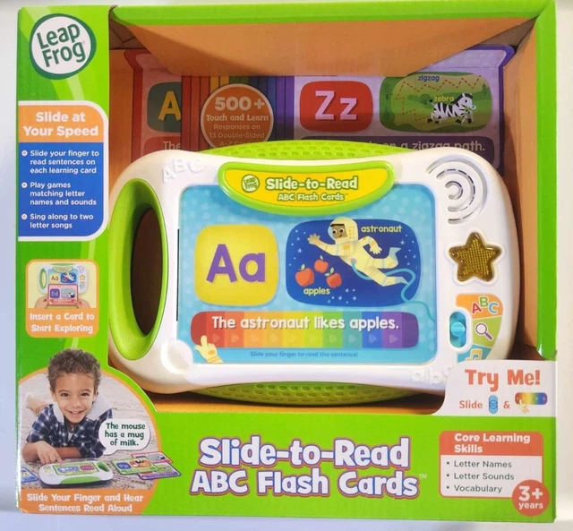 LEAPFROG SLIDE-TO-READ ABC Flash Cards Slide it Sound It Leap Frog ...