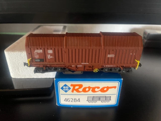 ) ROCO H0 46284 Güterwagen Teleskophaubenwagen der DB, Ep.IV TOP + OVP ...