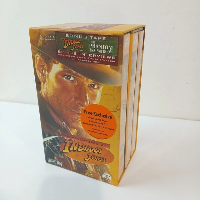 INDIANA JONES FILM Box Set VHS Tape Paramount -WRDC £14.99 - PicClick UK