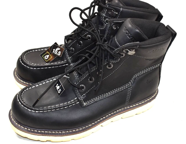 WOLVERINE 1-90 DURASHOCKS black W200147 work WATERPROOF Boots SOFT TOE ...