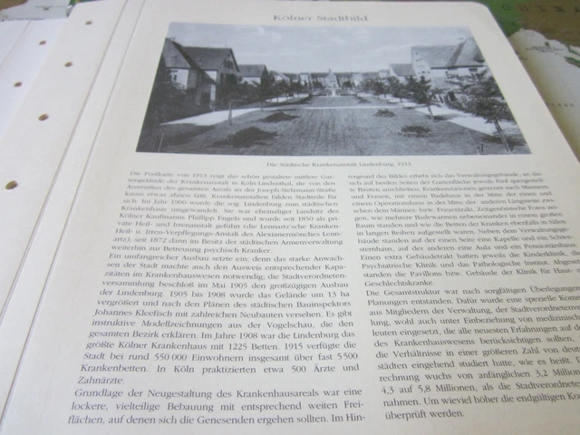 KÖLN ARCHIV 1 Stadtbild 1162 städtische Krankenanstalt Lindenthal 1913 ...