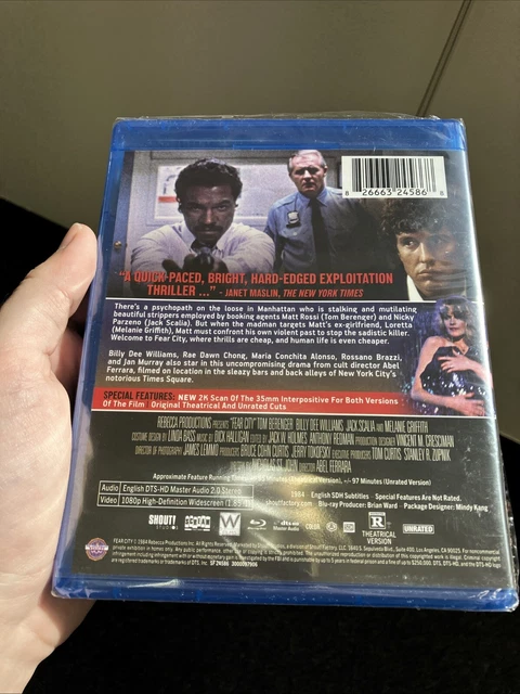 FEAR CITY BLU-RAY, 1984 Shout! Factory - Tom Berenger, Melanie Griffith ...