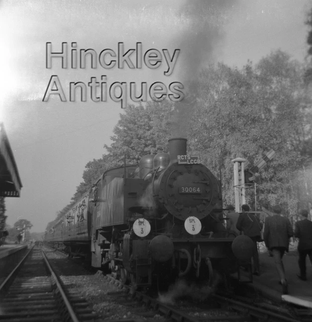 LARGER NEGATIVE BR British Railways Steam Loco 30064 Baynards Station ...