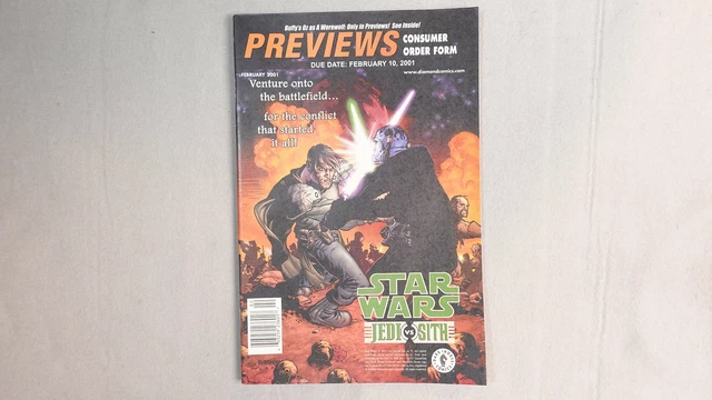 DIAMOND COMICS PREVIEWS Star Wars Jedi vs Sith Darth Bane Dark Horse ...