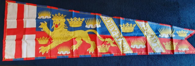 KING EDWARD III Long Royal Banner 6.5 feet Medieval Army English ...