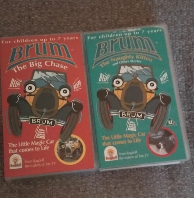 BRUM VHS X2 The Big Chase & The Naughty Kitten and Other Stories RARE ...