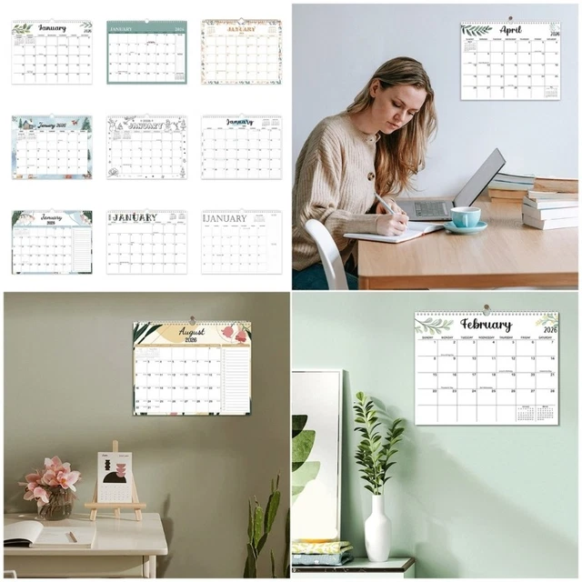 2026-2027 WALL CALENDAR from Jan 2026 to Jun 2027 Twin Coil Binding ...