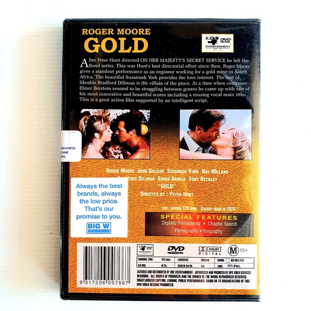 GOLD DVD 1974 Action, Roger Moore, Susanna York, Region 0/All, Free ...