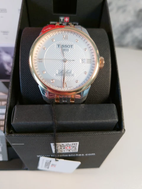 TISSOT LE LOCLE Powermatic 80 Two Tone Dial Men's Watch T006.407.22.036 ...