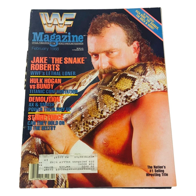 WWF WRESTLING MAGAZINE Feb 1988 Jake The Snake RICK RUDE Ultimate ...