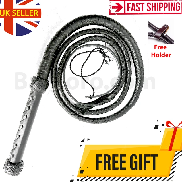 6 FEET LEATHER bullwhip Indiana Jones Bullwhip 12 Plait Top Grain Whip ...