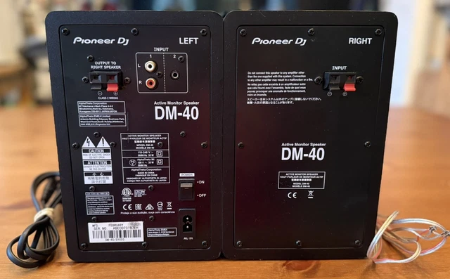 PIONEER DJ DM-40-W Active Desktop Monitor Bookshelf Speakers Pair Dm40 ...