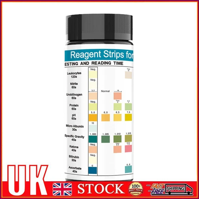 100 STRIPS URINALYSIS Reagent Strips 10 Parameters Urine Urinalysis ...