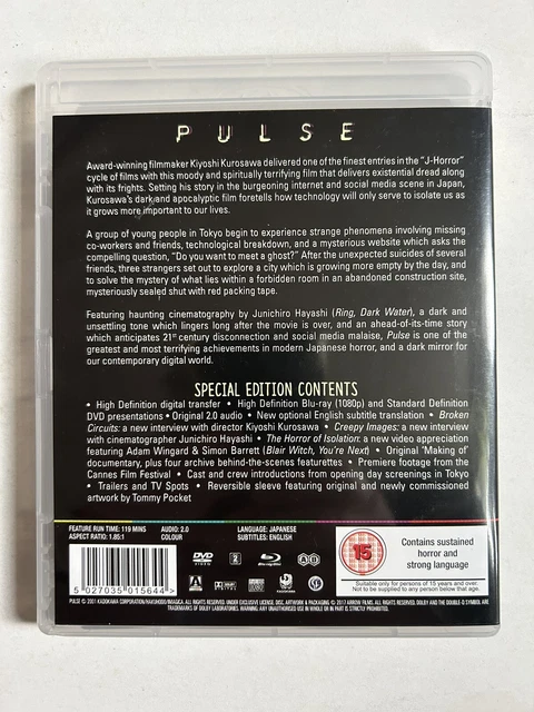 PULSE KIYOSHI KUROSAWA Arrow 2 Disc Special Edition Blu-Ray £9.99 ...