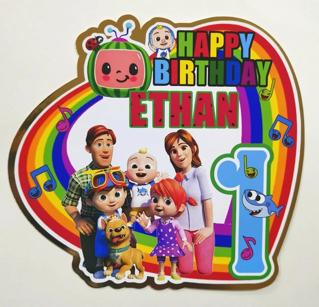 COCOMELON JJ CAKE topper Birthday party cake Topper £3.99 - PicClick UK