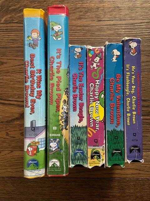 LOT OF 6 Peanuts Holiday VHS Tapes Charlie Brown, Happy New Year, Best ...