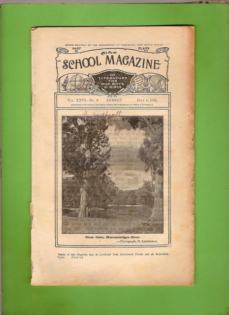 #SS. NSW School Magazine 1/7/1941 $20.00 - PicClick AU