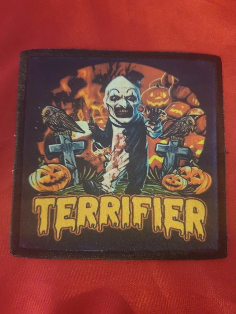 TERRIFIER ART THE CLOWN GORE HORROR slasher FILM MOVIE CUSTOM SEW IRON ...