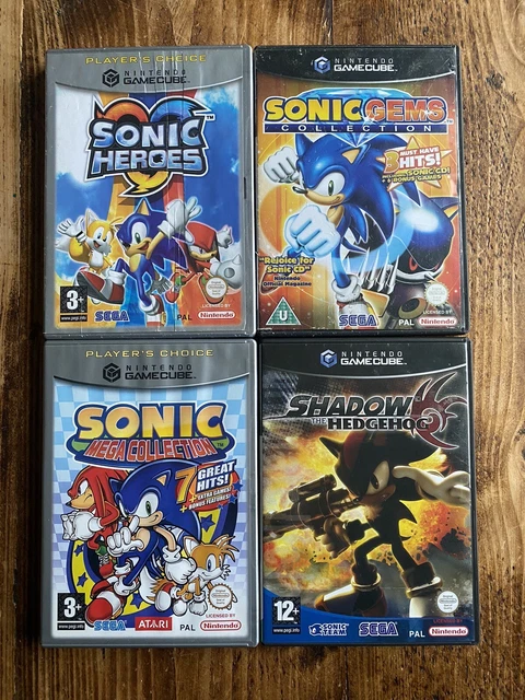 SHADOW THE HEDGEHOG Sonic Gems Sonic Mega Sonic Heroes - 4 Game Bundle ...