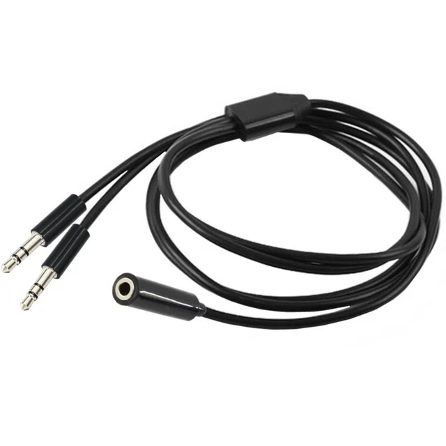 3.5MM SPLITTER CABLE 3.5mm Female to 2 Male for Headphones and Speakers ...