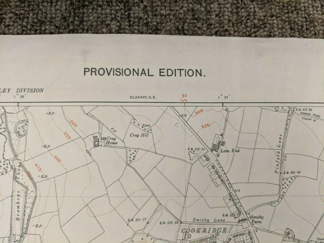 MAP OF HORSFORTH: Revision Of 1934 With Additions In 1938: Sheet CCII ...