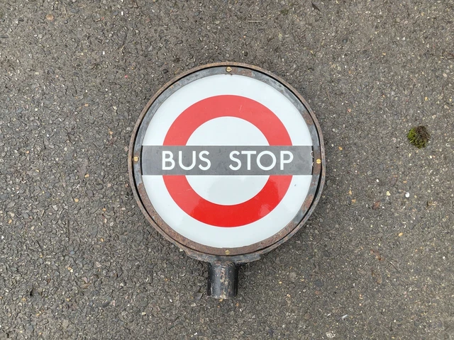 LONDON TRANSPORT ‘BUS Stop’ Dolly Bus Stop Sign £195.00 - PicClick UK