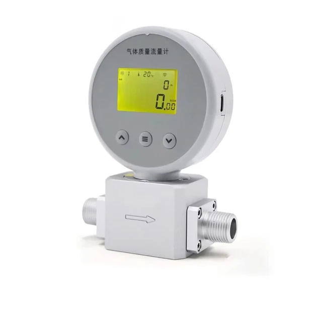 DIGITAL MICRO GAS Mass Flow Meter 300L/MIN for Compressed Air, Nitrogen ...