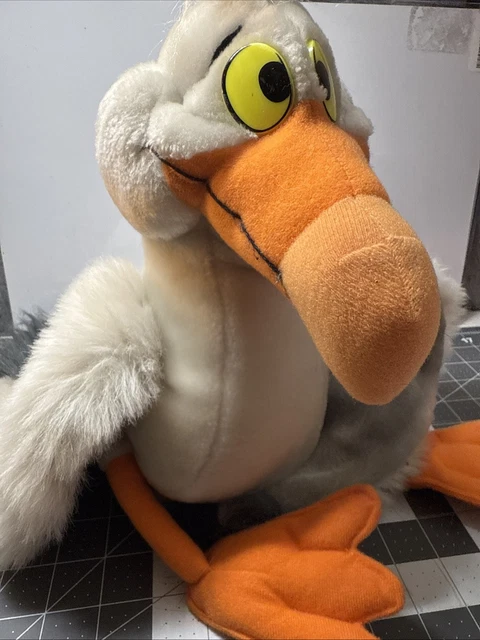 DISNEY LITTLE MERMAID Scuttle Seagull 13" Stuffed Animal Plush Toy ...