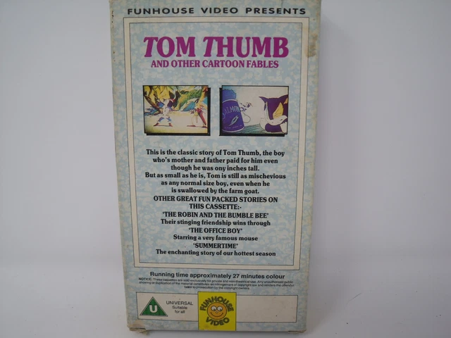 TOM THUMB AND Other Cartoon Fables Childrens - Funhouse Video - Vintage ...