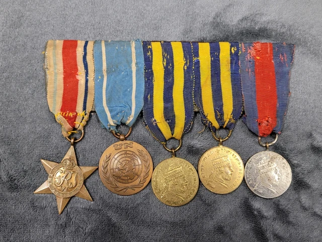WW2 ETHOPIAN & British Medal Bar Combat Service 5x Medal Grouping ...