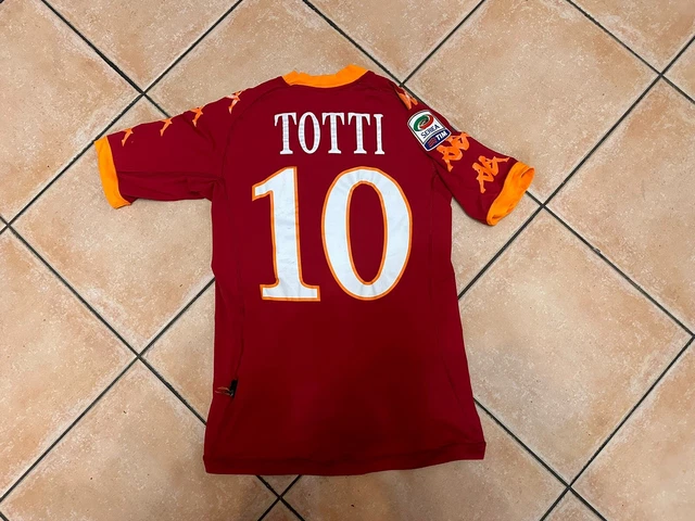 MAGLIA RARA CALCIO AS Roma Totti 10 Serie A kappa Wind Capitano Asr ...