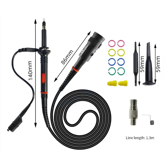 HIGH PRECISION OSCILLOSCOPE Probes Kit with BNC Mini Grabber Test Leads ...