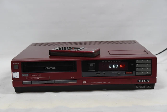 SONY BETAMAX SL-C35AS Beta VCR - Rare RED Colour - with Remote ...