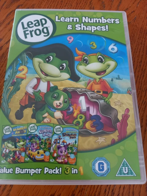 LEAP FROG LEARN Numbers And Shapes Dvd 3 In 1 Disc Kids £9.99 - PicClick UK