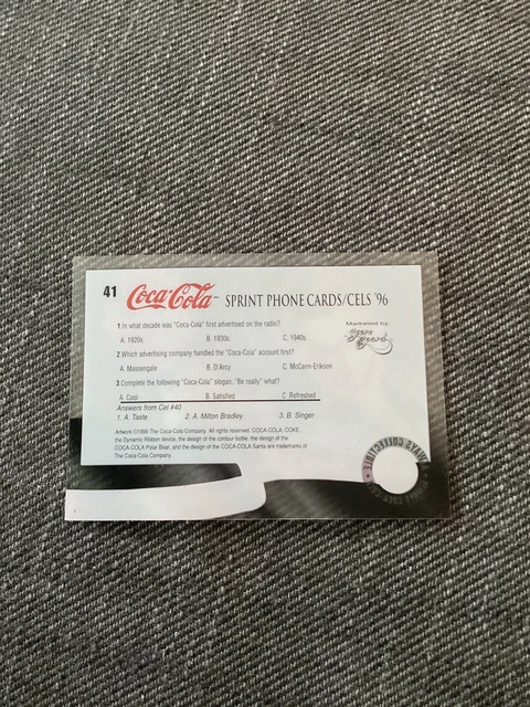 BELLE CARTE DA collezione Coca-Cola Coke carte USA Trading Cards ...