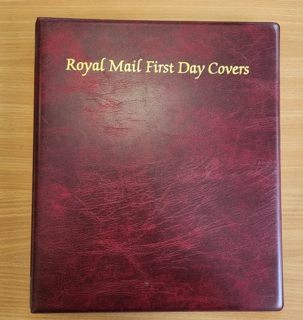 RED ROYAL MAIL First day cover album 4 rings with 17 pages £15.00 ...