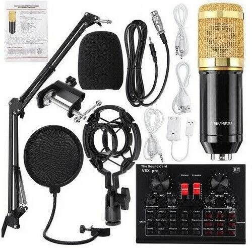 KIT MICRO A Condensateur Professionel Studio Enregistrement Avec Mixer ...