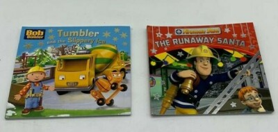 FIREMAN SAM BOB the Builder Christmas Book Set of 2 Stocking Filler ...