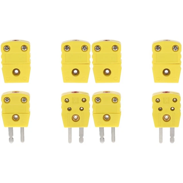 2 PCS THERMOCOUPLE Junction Multimeter K Type Adapter Connector Male £6 ...