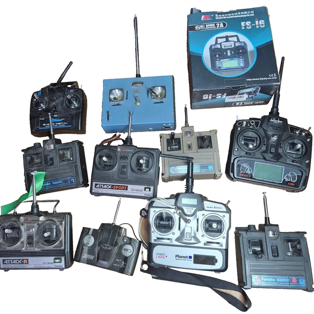 RC TRANSMITTER JOB Lot Futaba FlySky DEVO 7 Planet Vintage Untested £99 ...