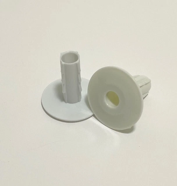 2X WHITE PLASTIC Hole Tidy Wall Grommet Cover Cable Entry Exit CCTV ...