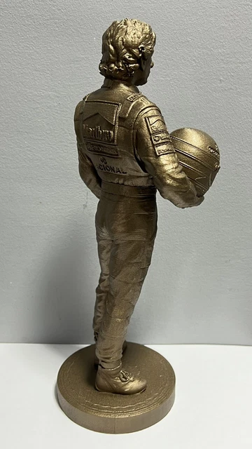 GIANT AYRTON SENNA 30cm Statue Figure Bronze F1 3D Printed Formula One ...