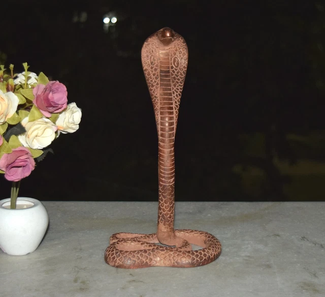 SERPENT STATUE LORD Shiva Laiton Cobra Python Sauvage Animal Table ...