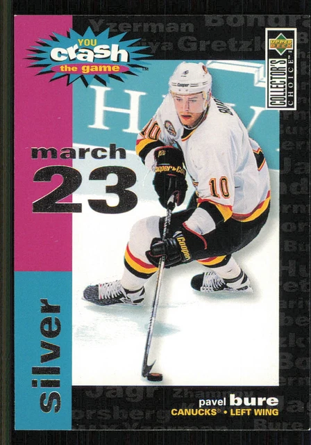 1995-96 COLLECTOR'S CHOICE Crash the Game argent #C1C pavel Bure 3/23 ...