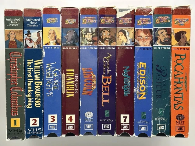 ANIMATED HERO CLASSICS Movie Collection 10 VHS Tape Lot Kids Childrens ...