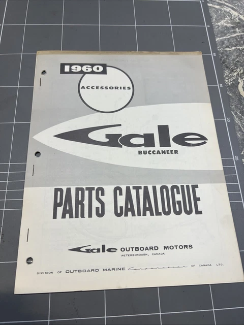 VINTAGE PARTS CATALOGUE BUCCANEER GALE OUTBOARD MOTORS 1960s CANADA ...
