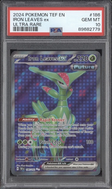 IRON LEAVES EX 2024 Pokemon Temporal Forces 186/162 Ultra Rare Full Art PSA 10 $75.00 - PicClick AU